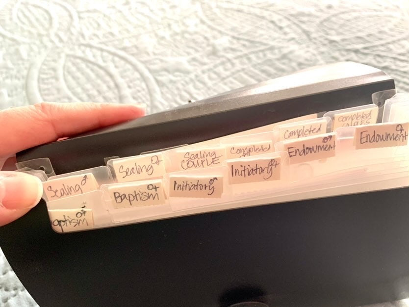 How to Organize Temple Ordinance Cards – Tiny 3D Temples