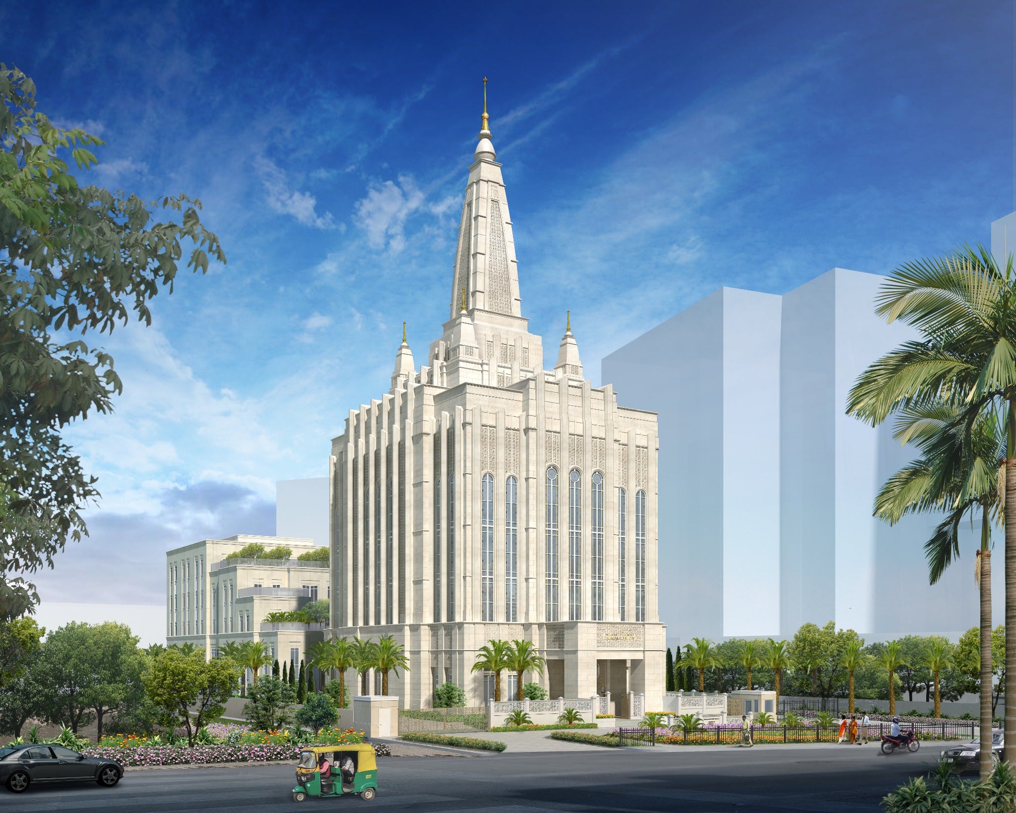 Bengaluru India Temple Exterior Rendering Released – Tiny 3D Temples