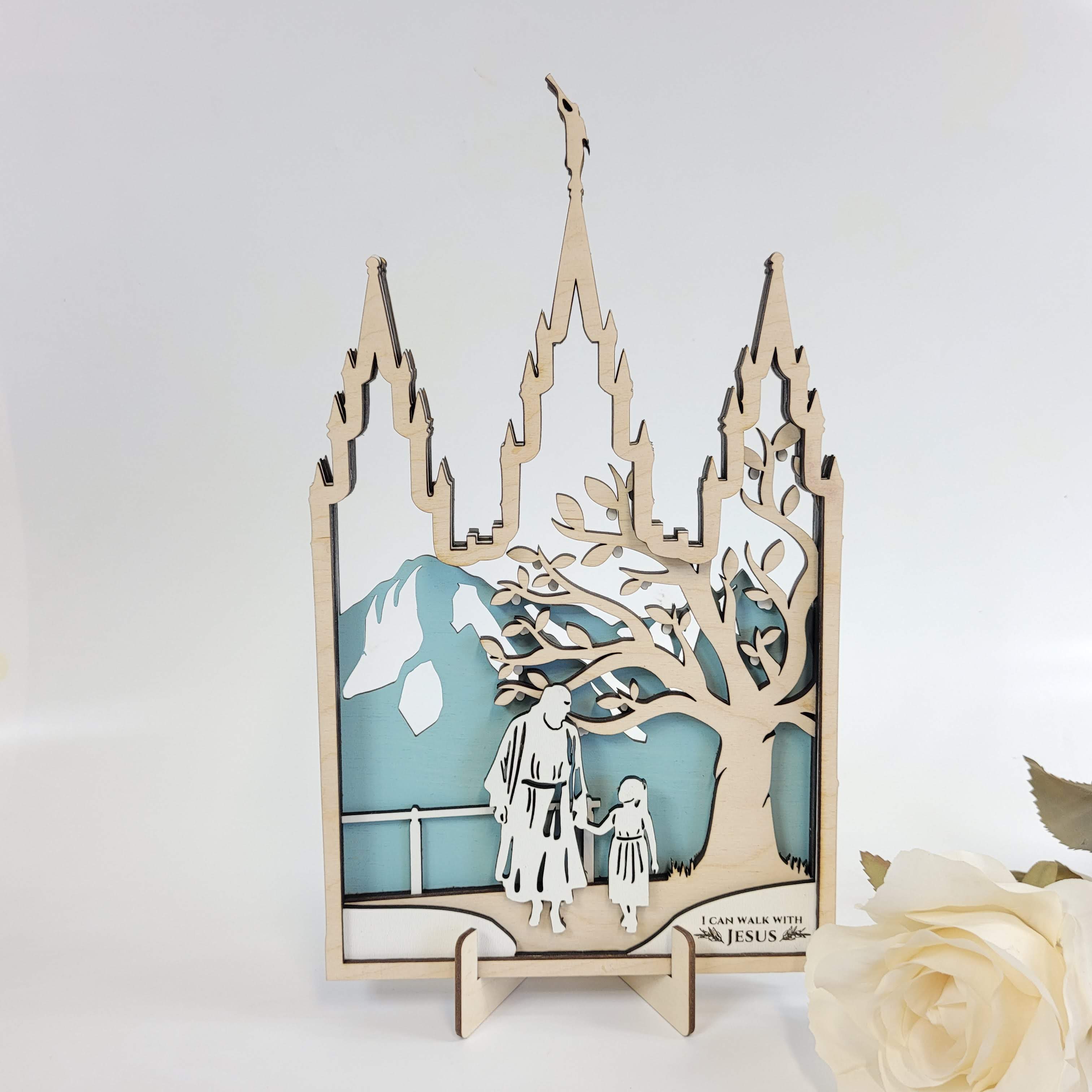 I Can Walk with Jesus Baptism Gift Sign with Stand, Laser cut and full ...
