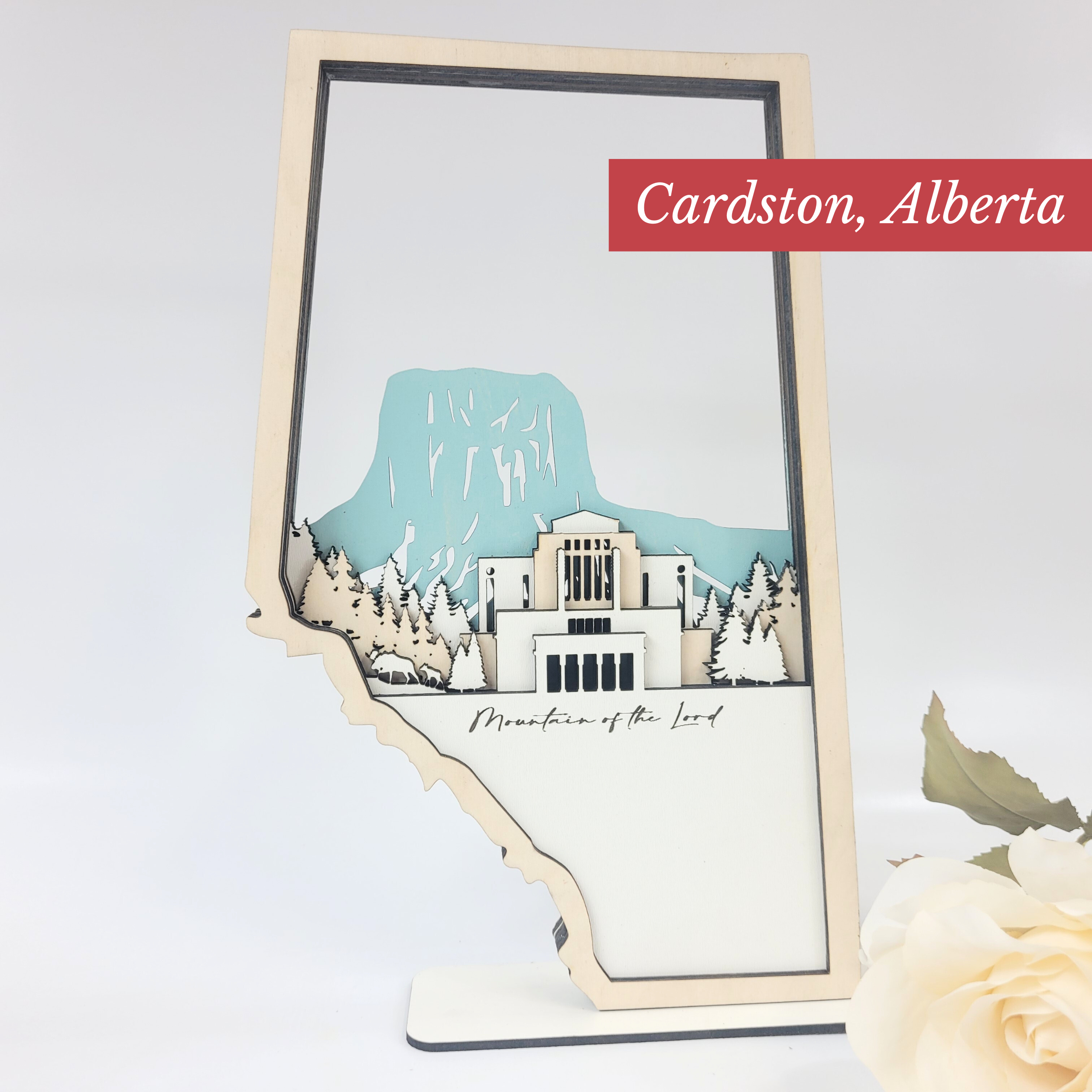 Cardston Alberta Canada Temple LDS Customized Temple State Sign, Laser ...