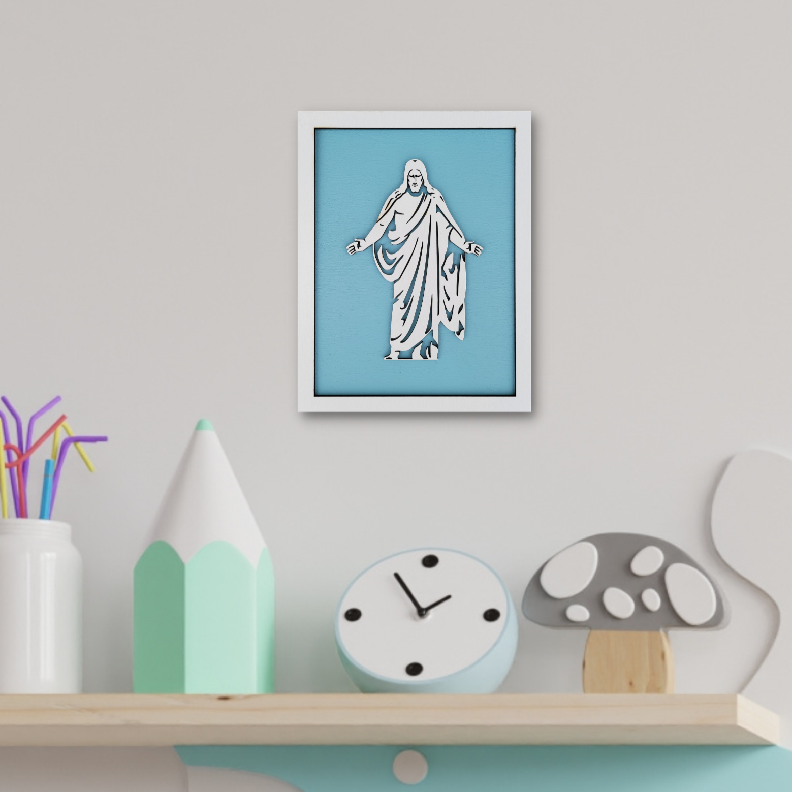 Children's Christus Wall Décor 9"x7" – Tiny 3D Temples